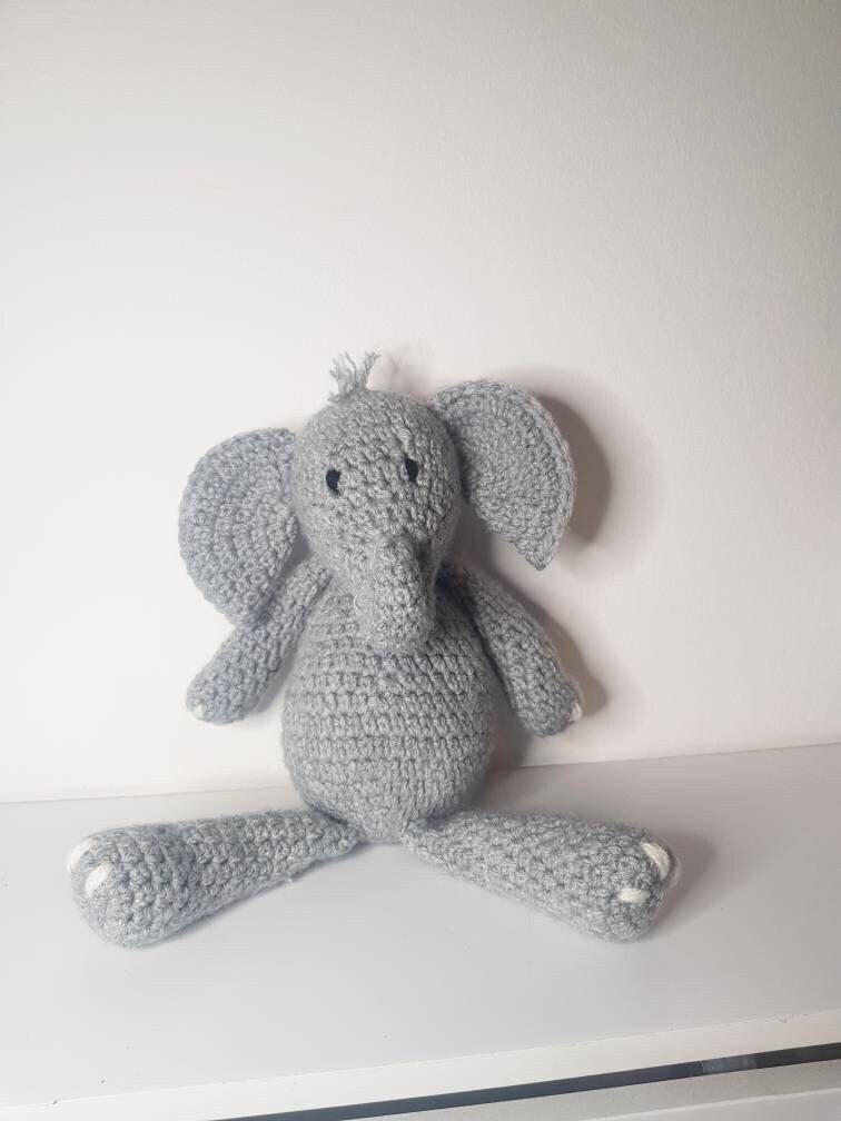 PATTERN for Nelly the Elephant Crochet PDF Crochet Toy Elephant Stuffed ...