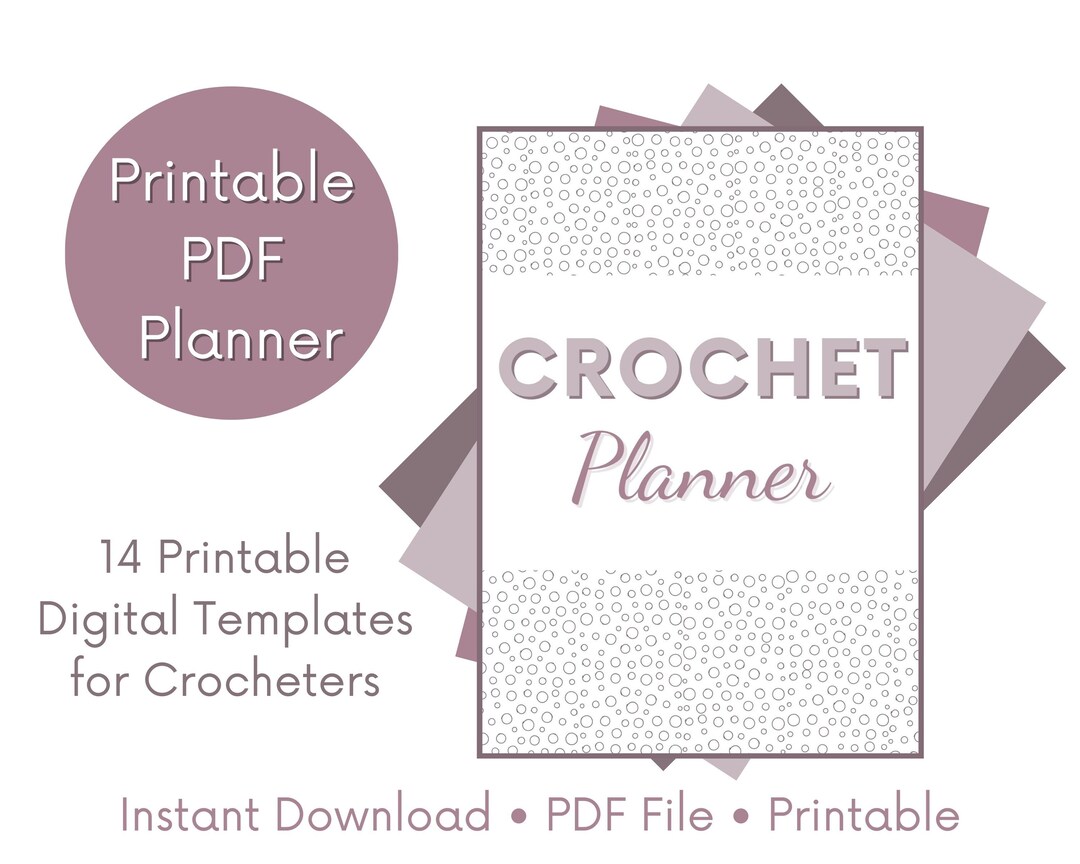 Printable Crochet Planner | Daily Planner | Printable Planner| Digital ...