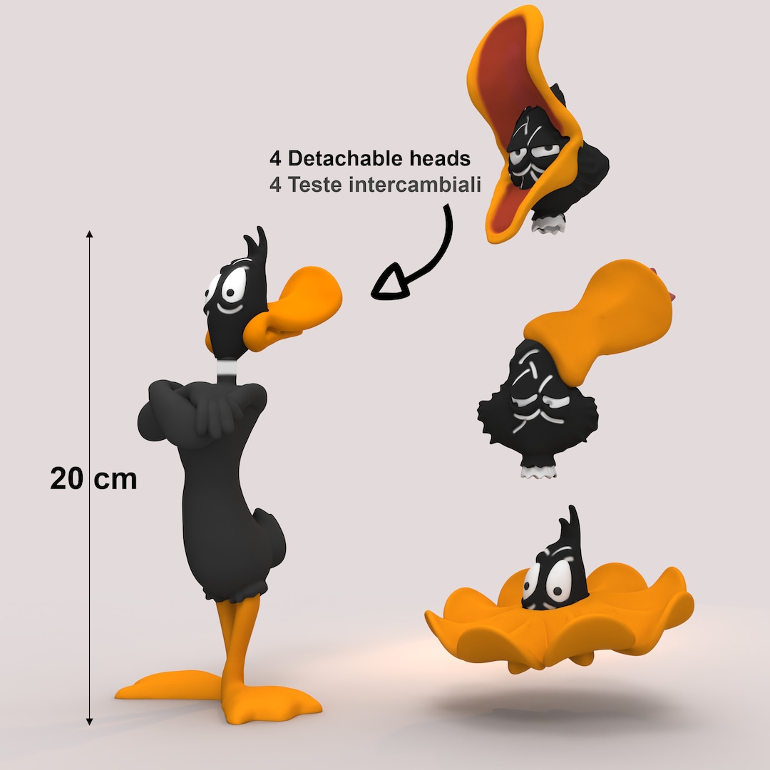 Daffy Duck Statue With Interchangeable Heads Iconic Duck Hunting Scene ...