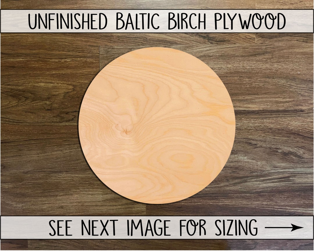 Circle Plain Shape Wood Cutout, Unfinished Wood Blanks, Laser Cut ...