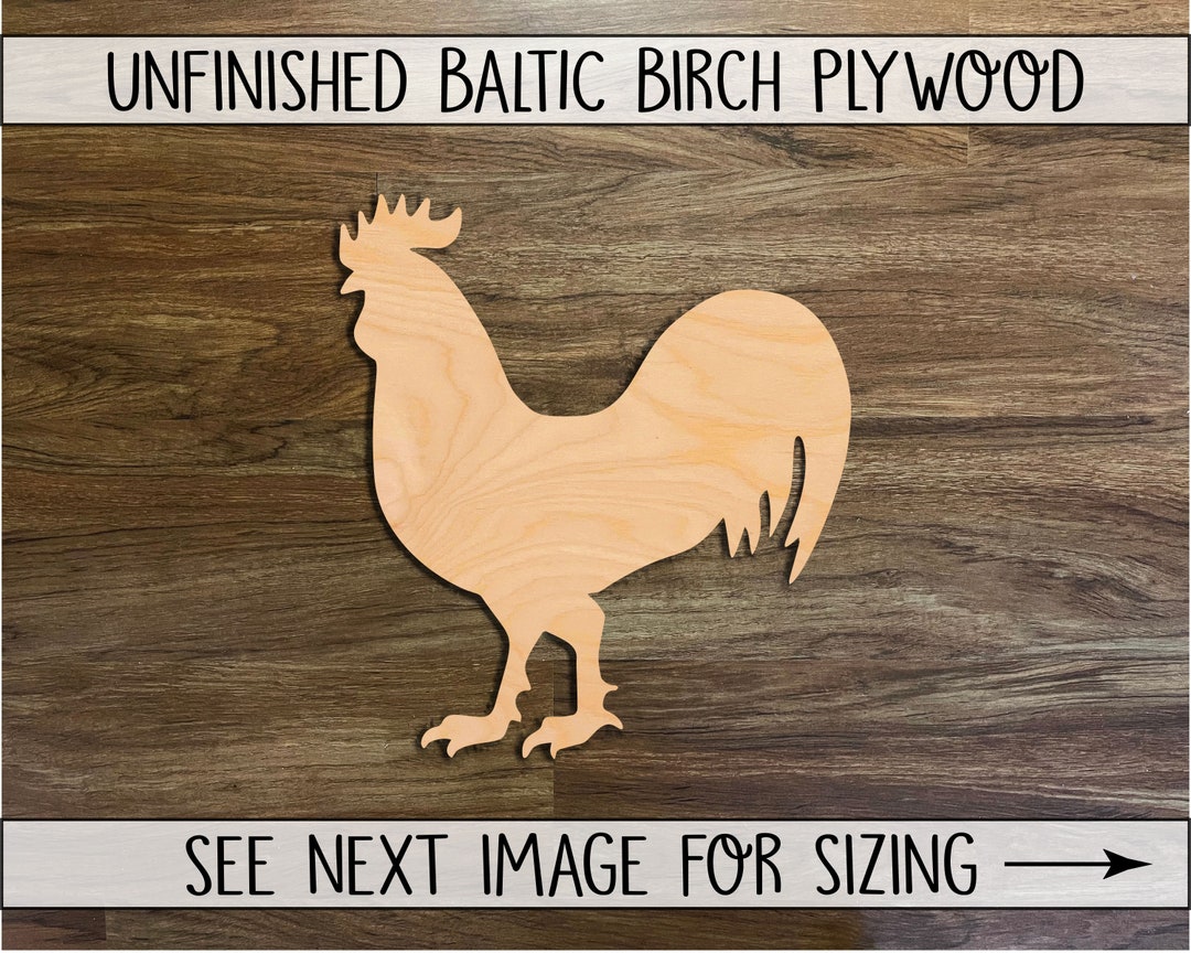 Rooster - Farm Cutout Shapes - Rooster Cutout - Kitchen Décor - Wood ...
