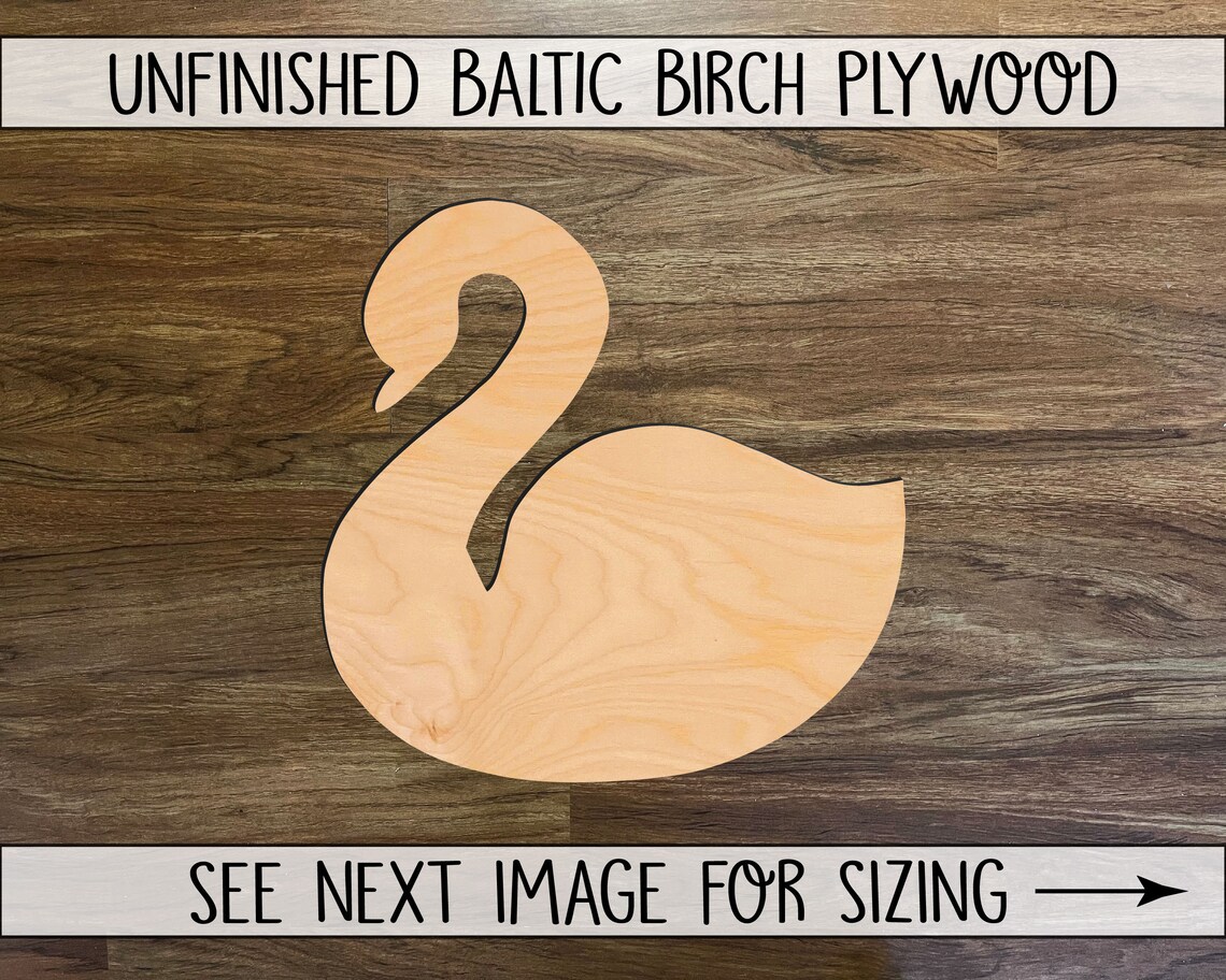 Wooden Swan Shape Cutout Wood Swan Nursery Wall Decor | Etsy