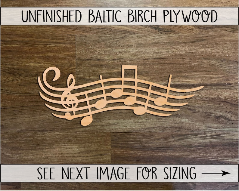 Music Plaque Wall Art Music Notes Wall Decor Wood Music | Etsy