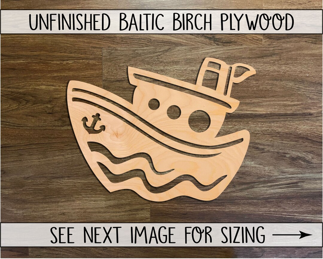 Sailboat Wood Craft Cutout, Unfinished Wood Blanks, Laser Cut Wooden ...