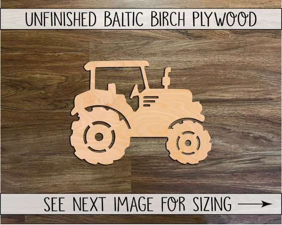 Tractor Wood Craft Cutout Unfinished Wood Blanks Laser Cut - Etsy