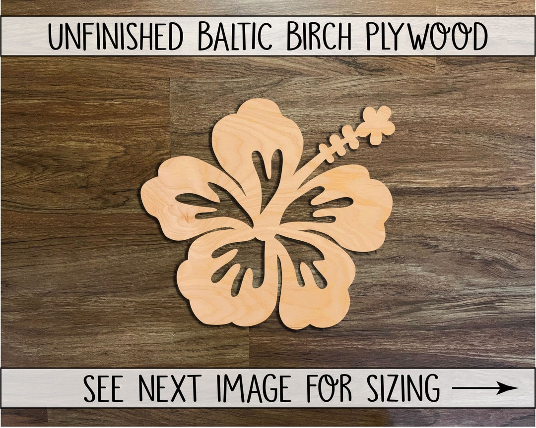 Hibiscus Flower Cutout - Flower Shape Decor - Floral Room Decor - Laser ...