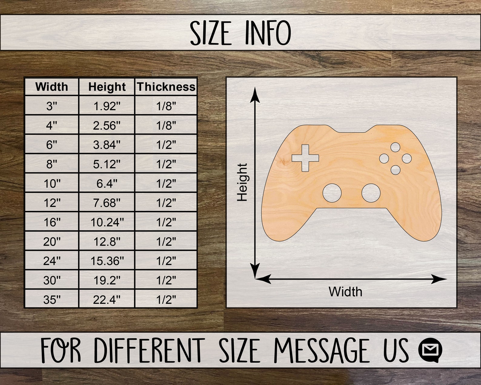 Video GAME controller shape cutout Wireless Controller Cut - Etsy