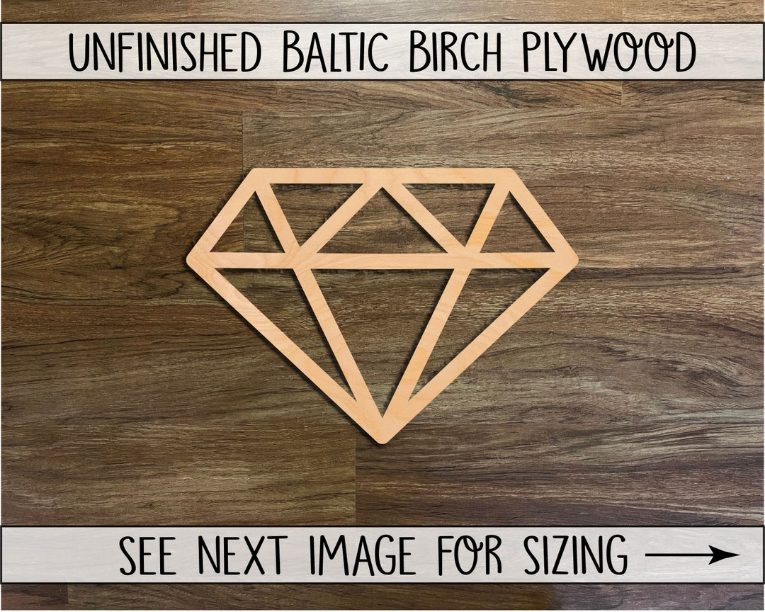 Diamond Shape Cutout - Wood Diamond Cutout - Jewelry Shapes - Crafts ...