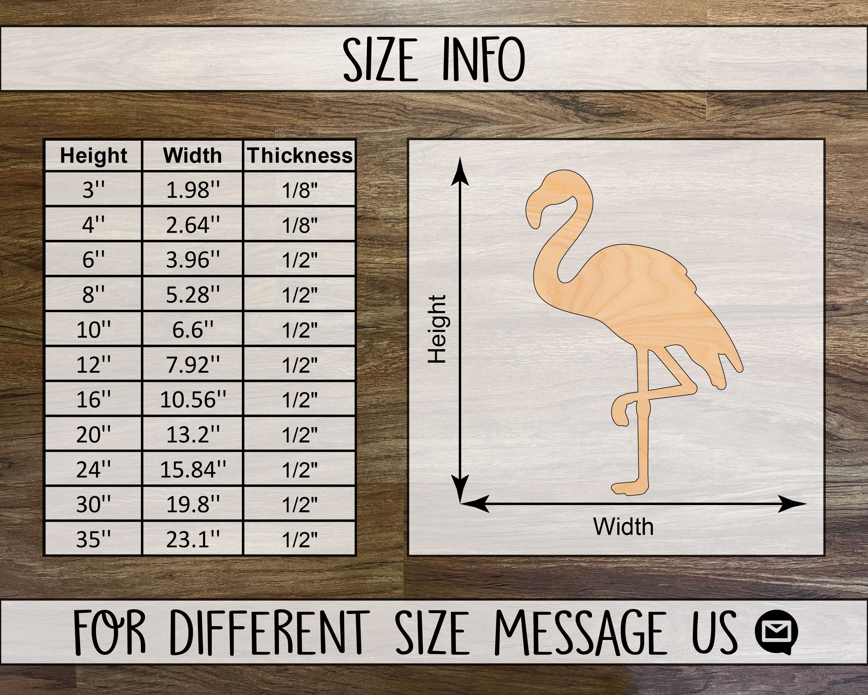 Flamingo Shape Cutout Wildlife Decor Multiple Sizes | Etsy