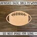 Football Shape Cutout - Football Silhouette - Wood Football Laser Cut ...