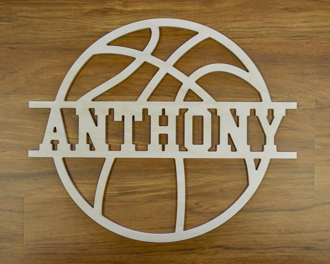 Basketball Name Sign, Nursery Decor, Personalized Wood Sign, Wooden ...