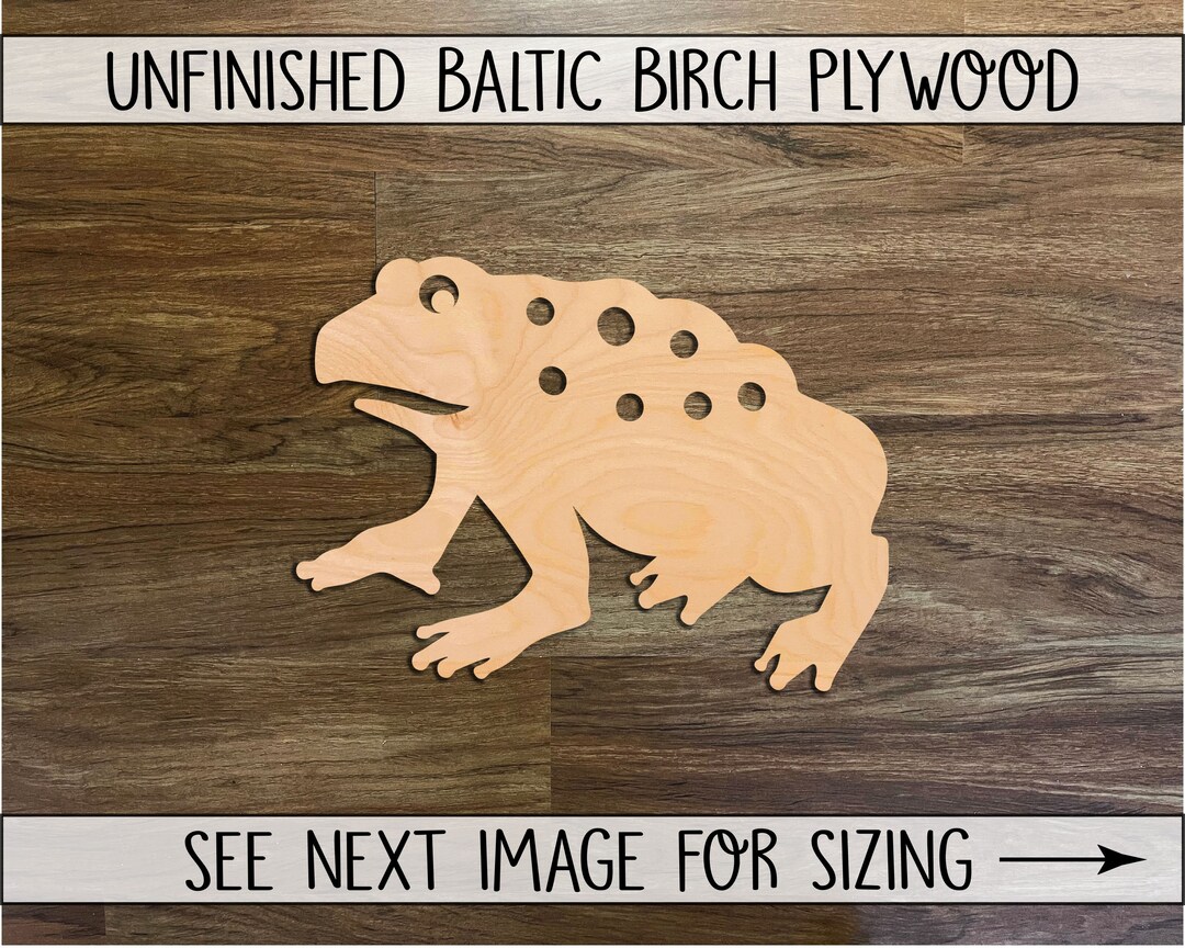 Frog Toad Unfinished Wood Cutout Shapes, Laser Cut DIY Craft, Blank ...