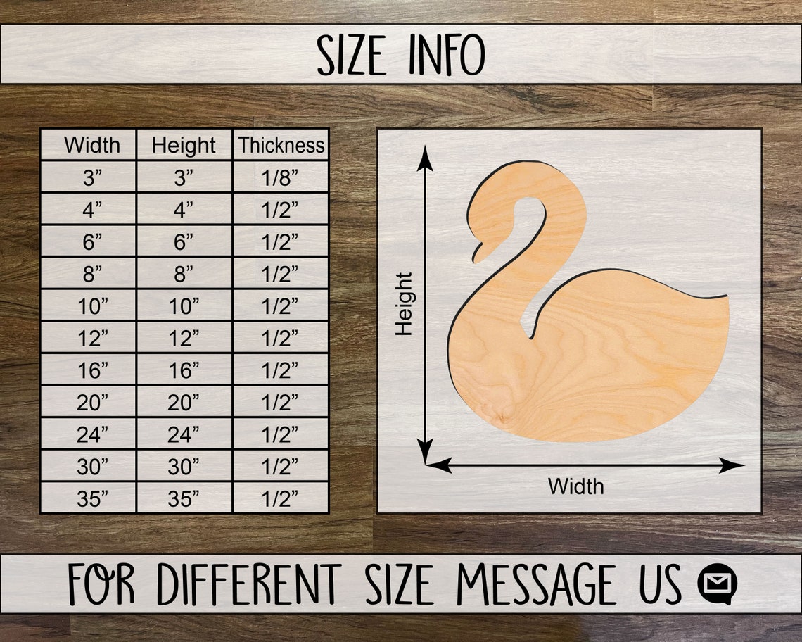 Wooden Swan Shape Cutout Wood Swan Nursery Wall Decor | Etsy