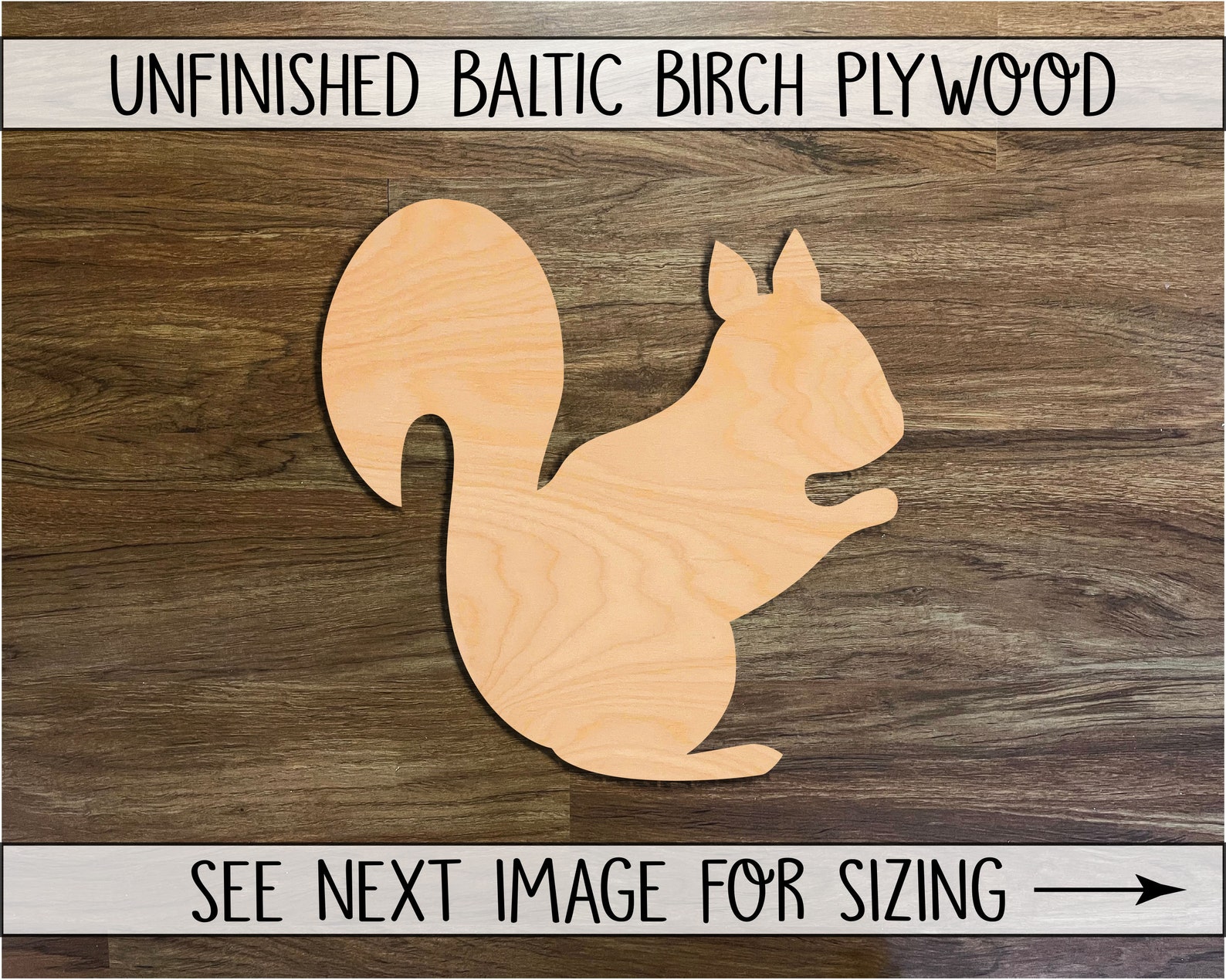 Squirrel Unfinished Wooden Cutout for Crafting Home & Room - Etsy