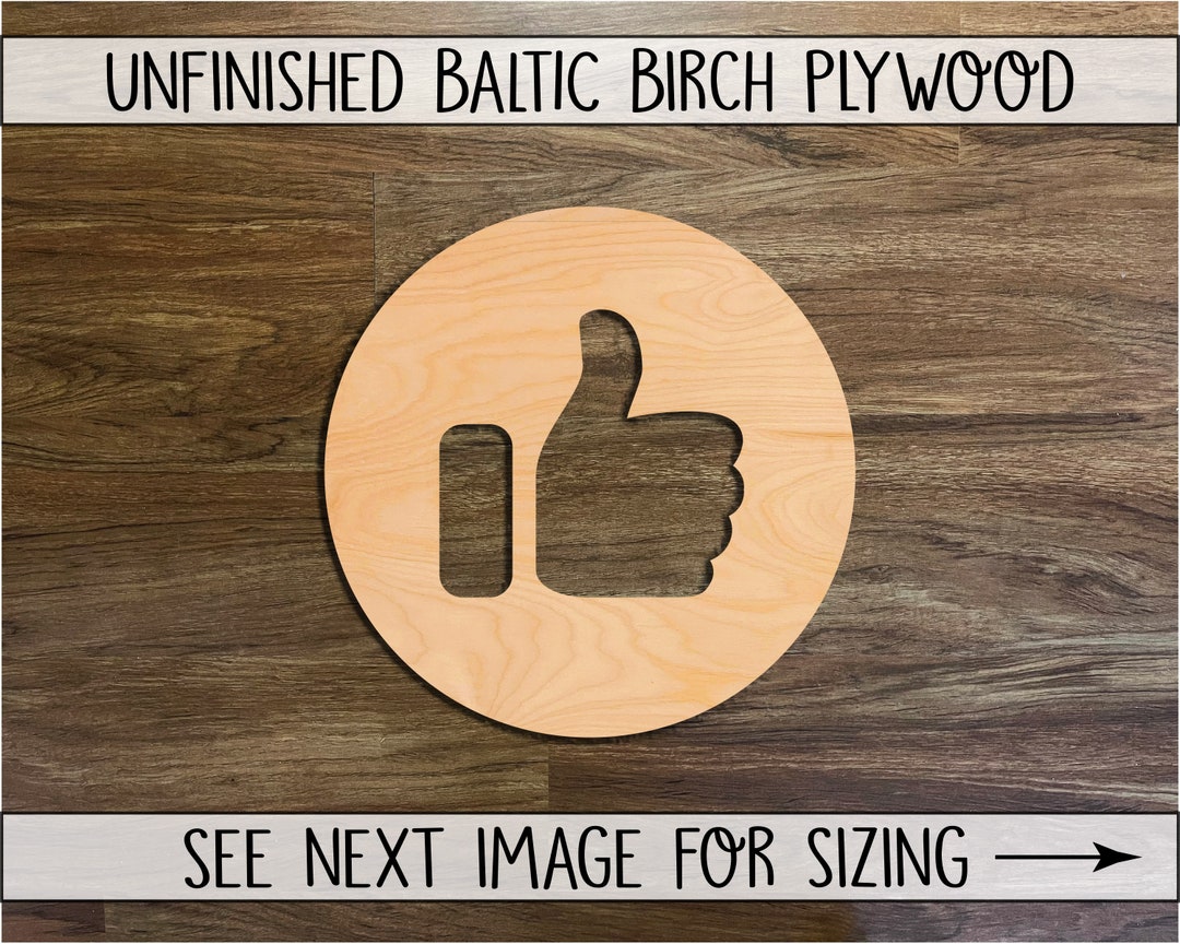 Round Facebook Shape Wood Cut Out, Unfinished Wood Blanks Cutout ...