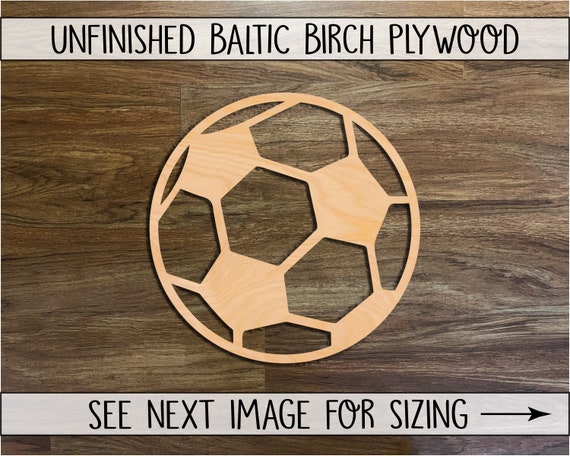Wooden Soccer Ball Cut Out Unfinished Wood Laser Cut Out - Etsy