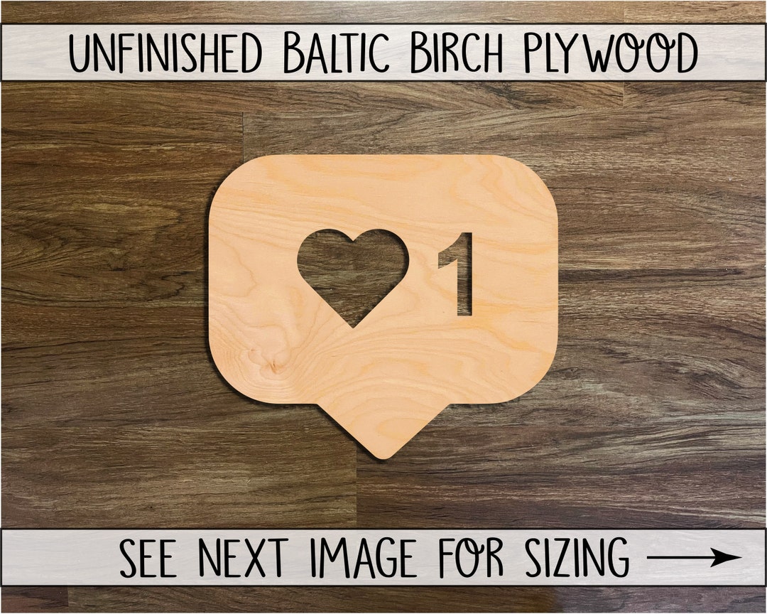 Instagram Shape Wood Cut Out, Unfinished Wood Blanks Cutout, Wooden ...