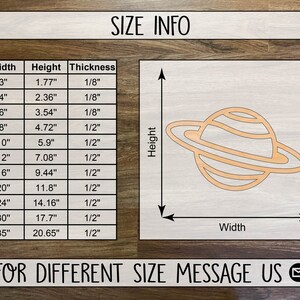 Saturn Planet Wood Craft Cutout, Unfinished Wood Blanks, Laser Cut ...