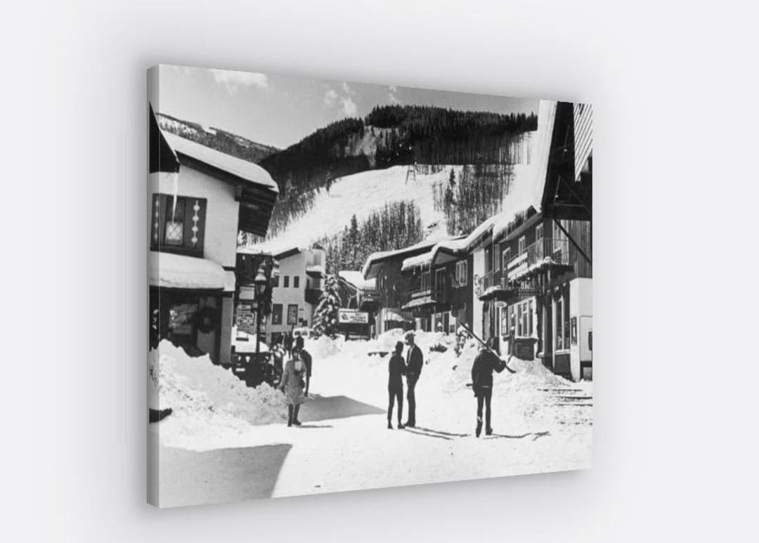 Vail Ski Lift Trail Map Canvas Wrap, 24x36 Canvas Print Vintage Vail ...
