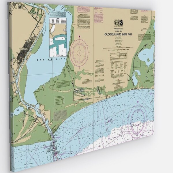 Nautical Map Louisiana - Etsy