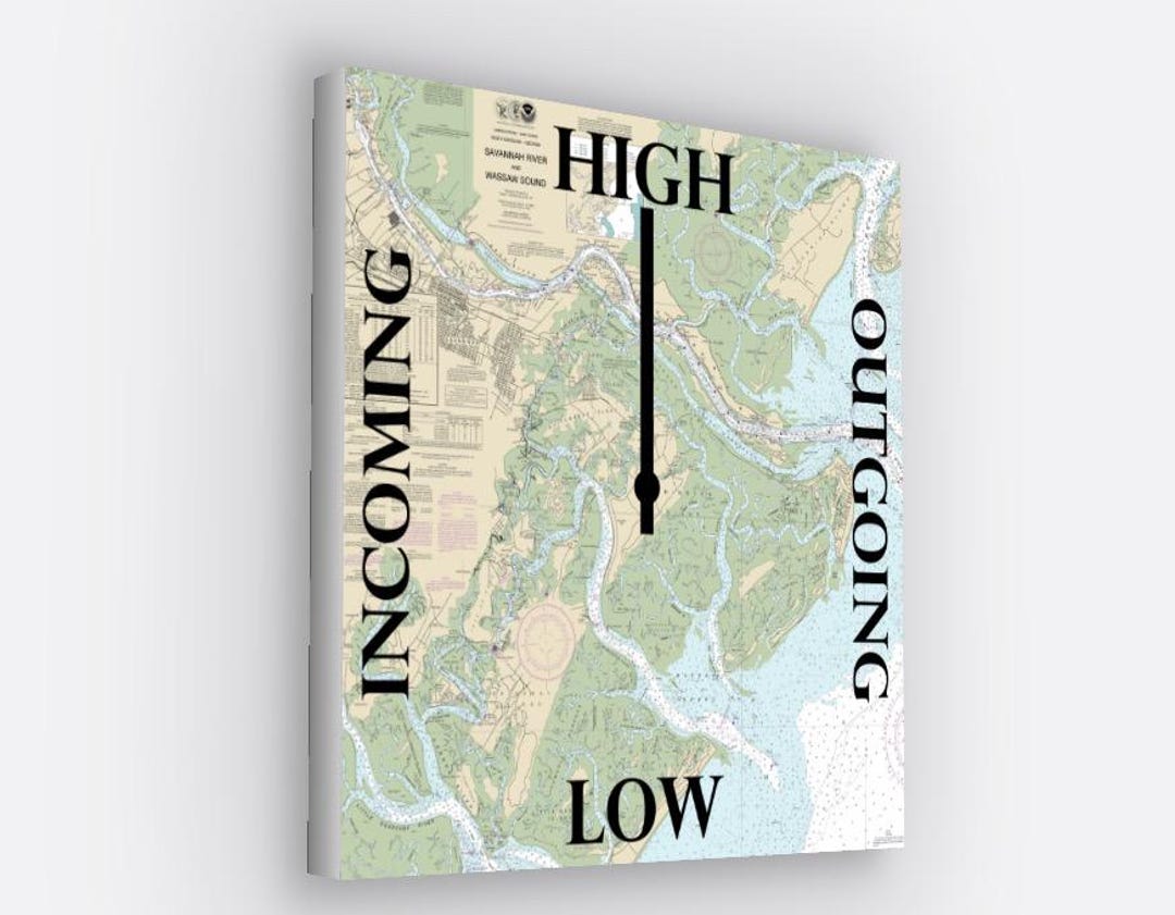 Savannah,wilmington Island, Tybee Island Nautical Chart Tide Clocks ...
