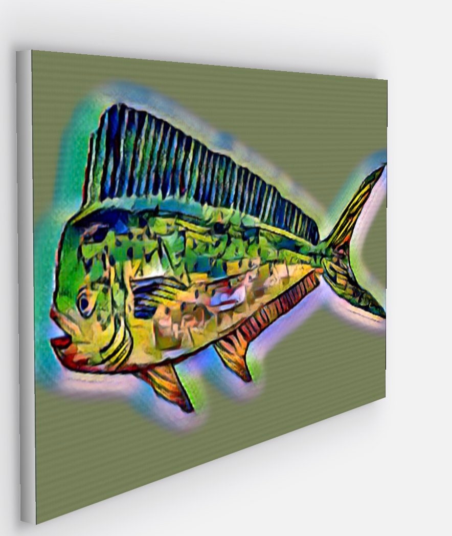 Mahi Mahi Fish Art Canvas Art Trout Fishing Canvas Prints 18”x 30 ...