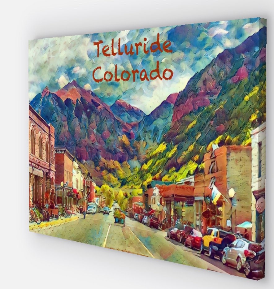 Telluride Colorado Canvas Wrap, Art , Telluride Canvas Print 20x16 ...