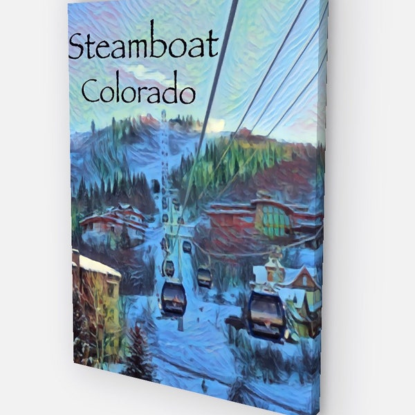 Steamboat Trail Map Canvas - Etsy