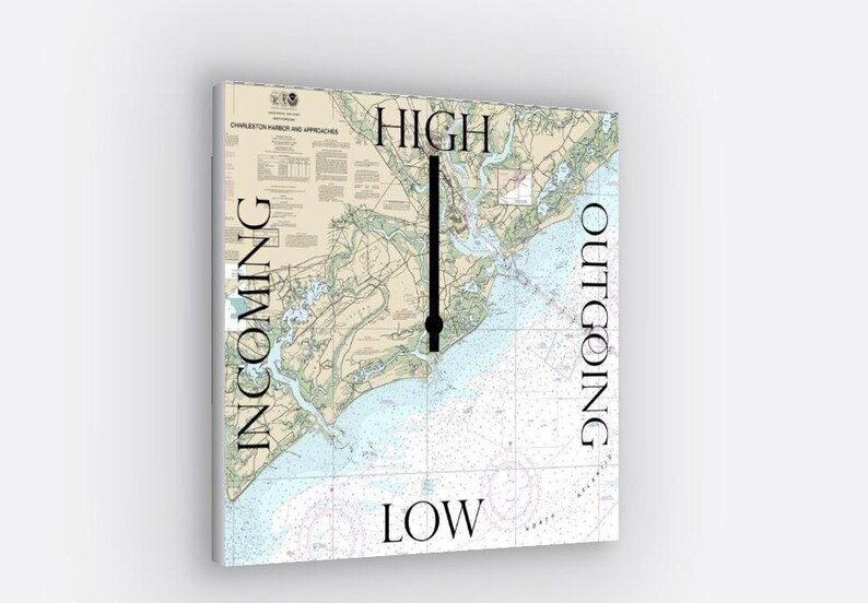 Custom Tide Clock, Nautical Chart, for Any Coast, Custom Tide Clock ...