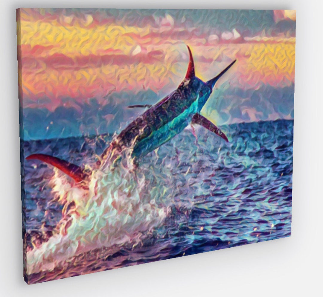 Blue Marlin Canvas Wrap Art , Blue Marlin Prints on Canvas. Blue Marlin ...