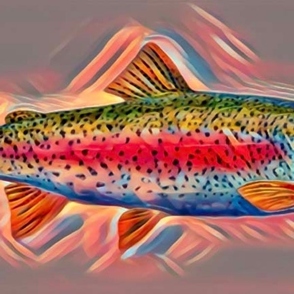 Rainbow Trout License Plate - Etsy