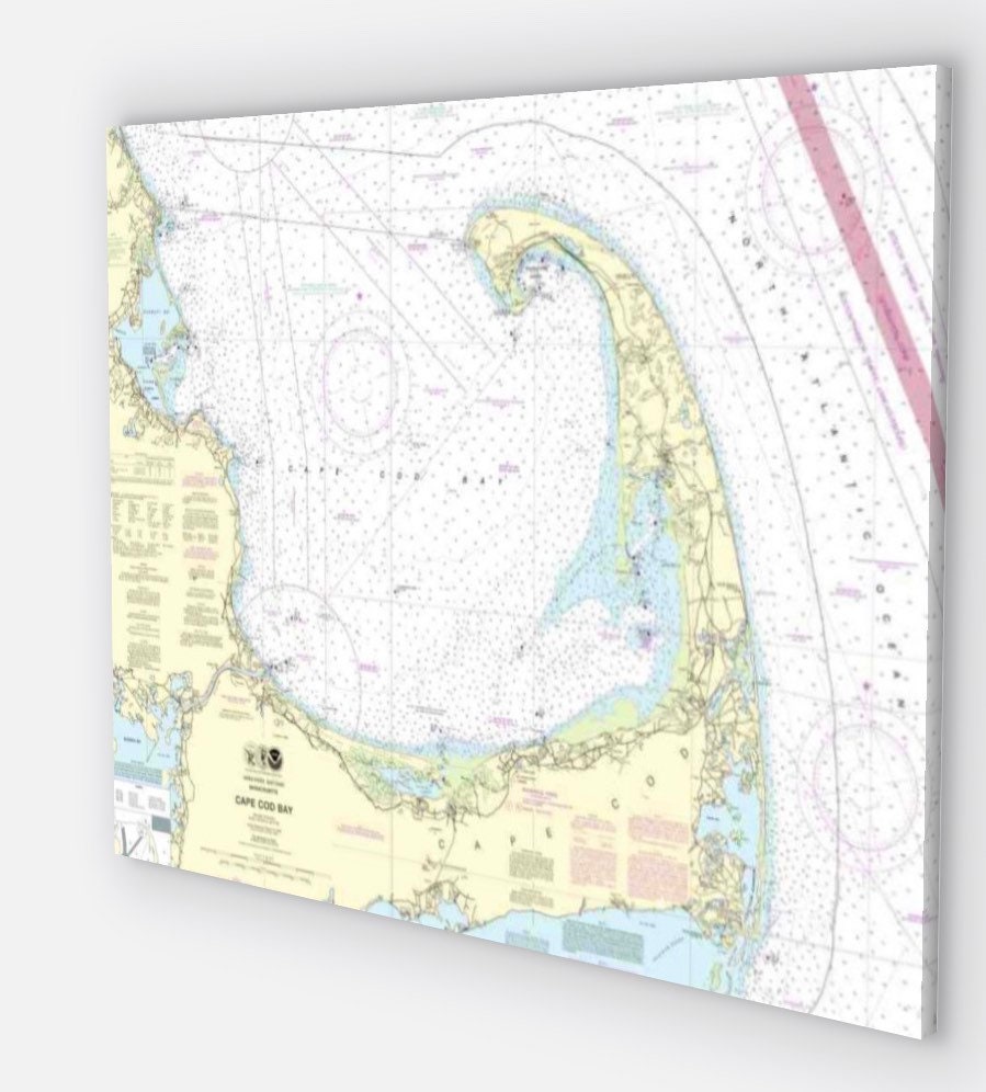 Cape Cod Nautical Chart Canvas , Cape Cod Nautical Chart Art. Cape Cod ...