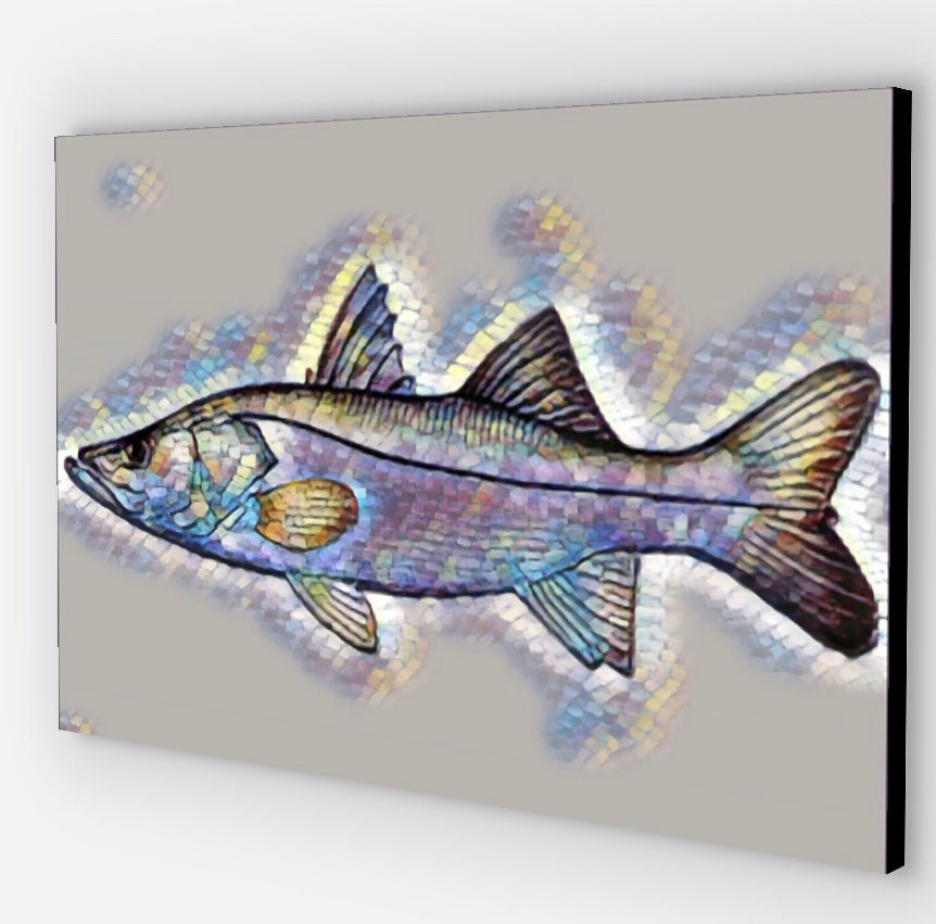 Snook Fish Art Canvas Snook Fishing Prints Canvas Prints 16”x26”snook ...