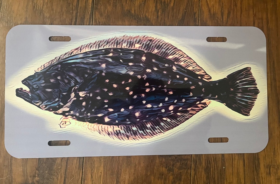 Flounder License Plate, Fisherman Decorative License Plate, Flounder ...