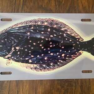 Flounder License Plate, Fisherman Decorative License Plate, Flounder ...