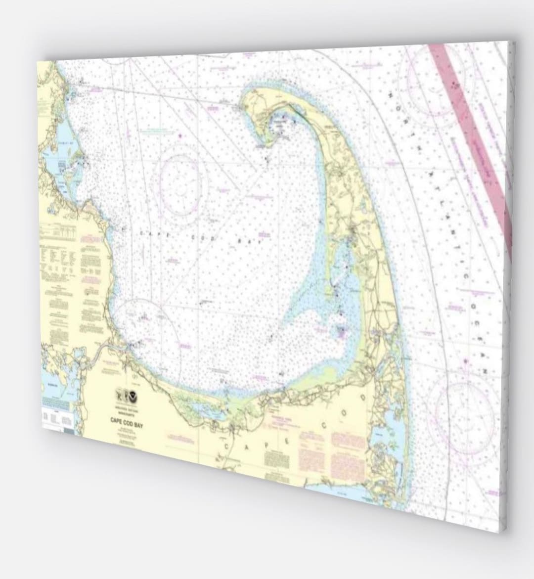 Cape Cod Nautical Chart Canvas , Cape Cod Nautical Chart Art. Cape Cod ...