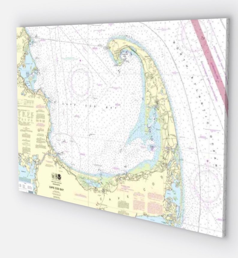 Cape Cod Nautical Chart Canvas , Cape Cod Nautical Chart Art. Cape Cod Art on Canvas , Custom ...