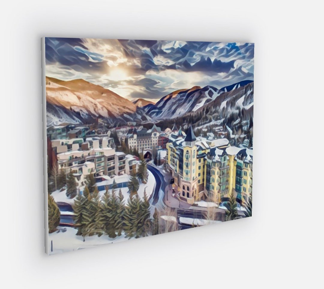 Vail Colorado Art Canvas Wrap, 18” X 24” Wall Art, Vail Colorado Fine ...