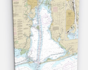 Mobile Bay Map Alabama - Etsy