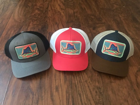 Custom Sailfish caps . Trucker Sailfish caps Sportfish hats | Etsy