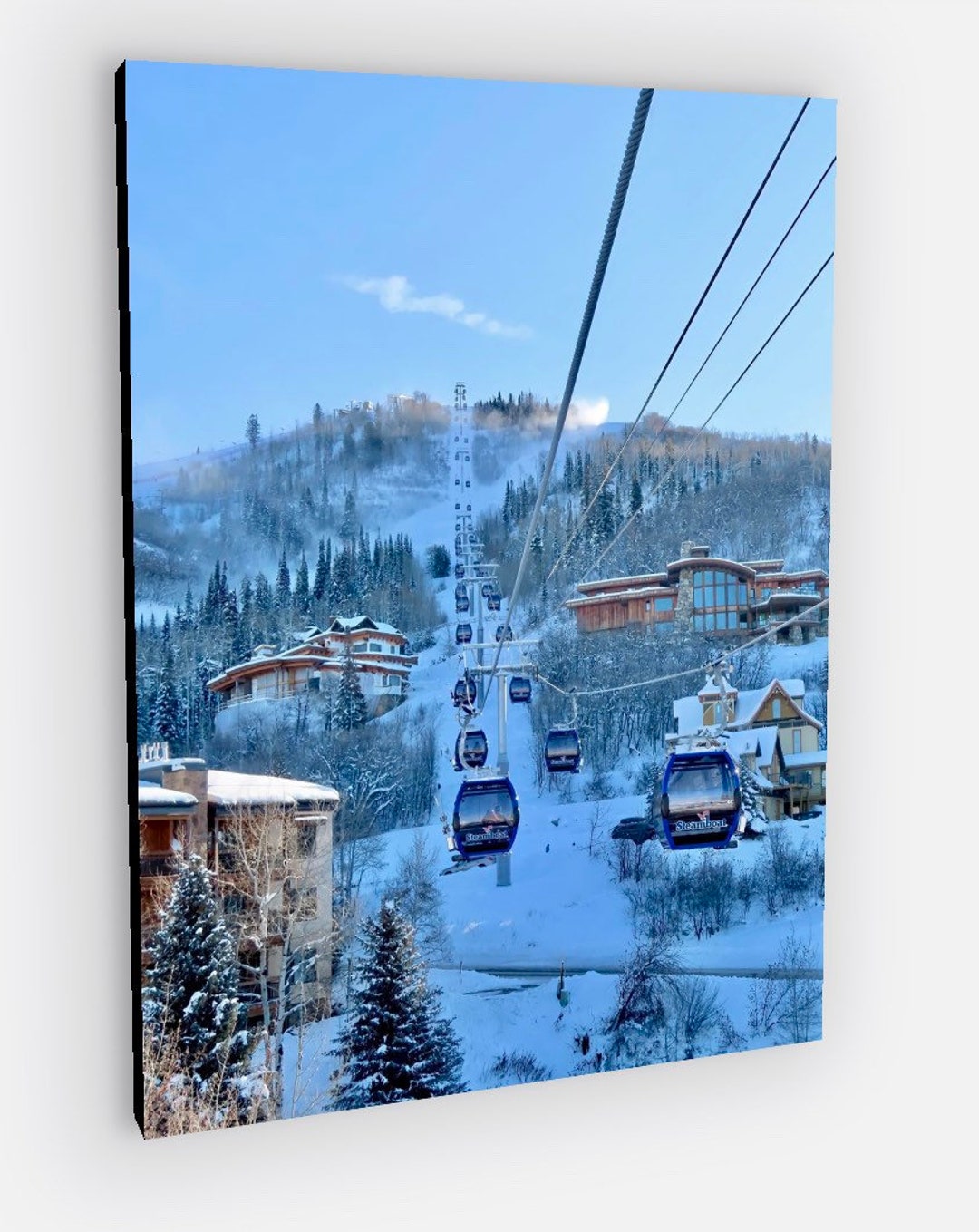 Steamboat Colorado Ski Lift Trail Map Canvas Wrap, 16”x 20”wall Art ...
