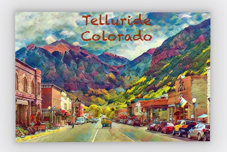Telluride Colorado Canvas Wrap, Art , Telluride Canvas Print 20x16 ...