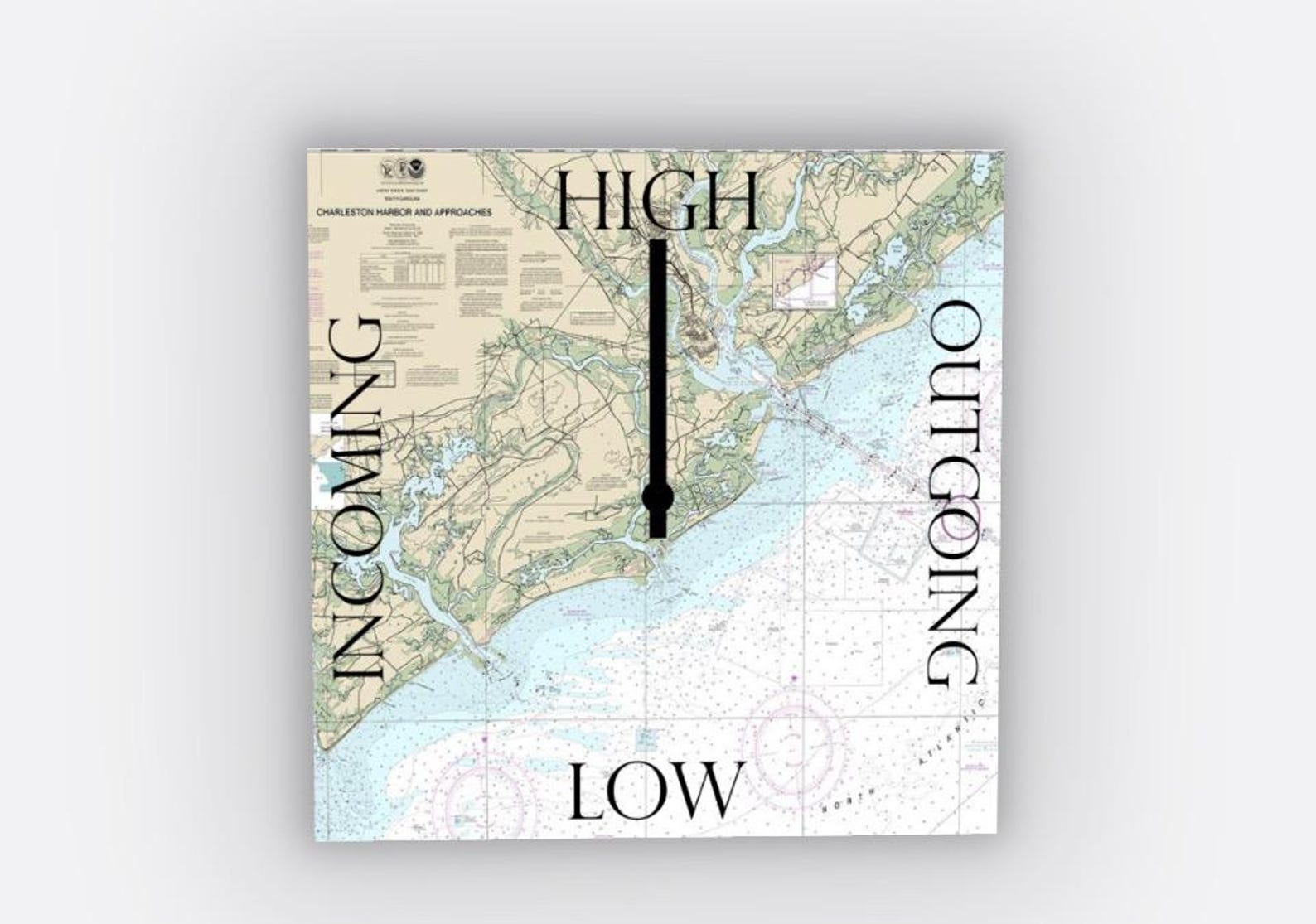 Custom Tide Clock, Nautical Chart, for Any Coast, Custom Tide Clock ...