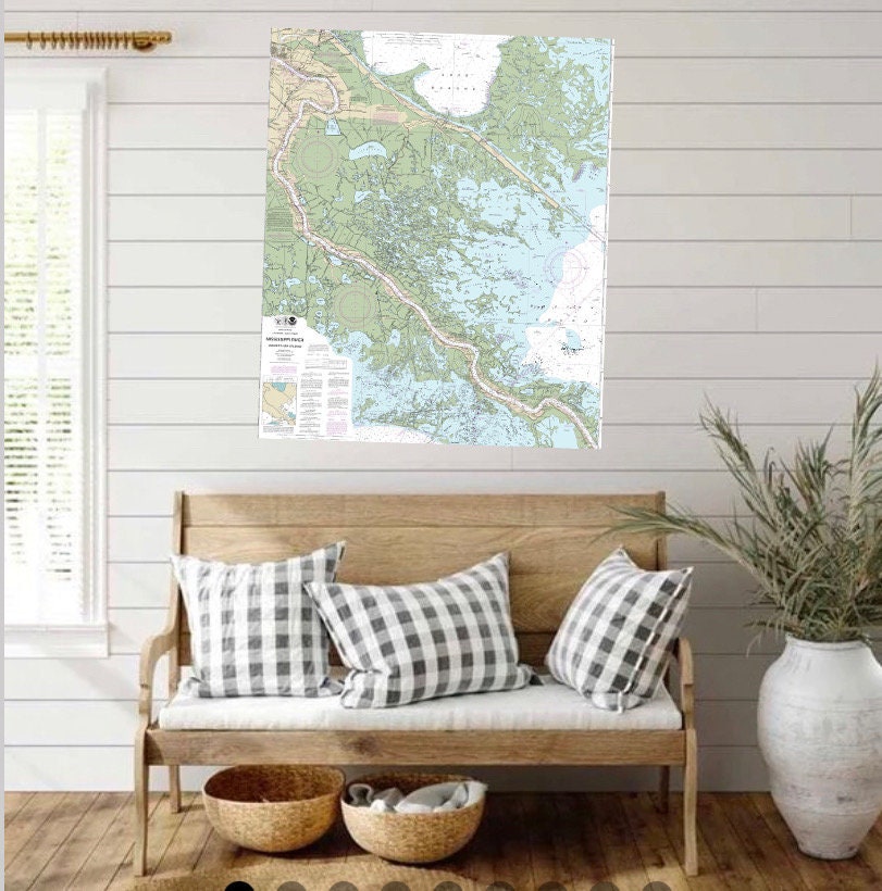 NOAA Chart – Mississippi River-venice to New Orleans – 11364 Wall Decor ...