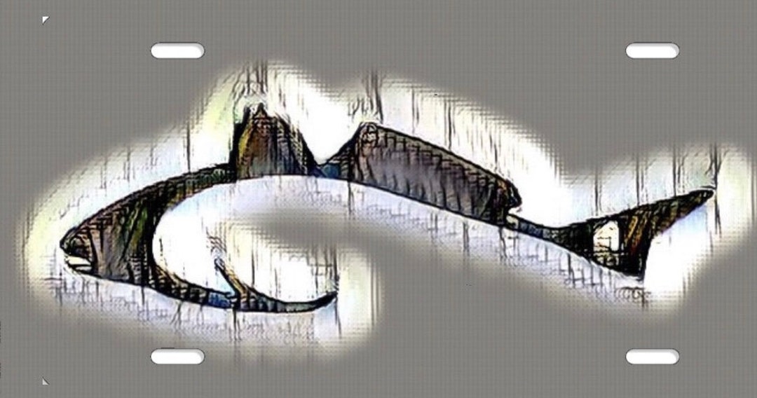 Redfish License Plate, Fisherman Decorative License Plate, Redfish ...