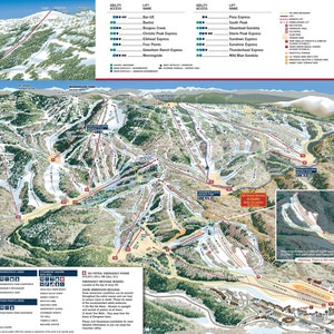 Steamboat Ski Trail Map Canvas Print Steamboat Colorado Ski Map ...