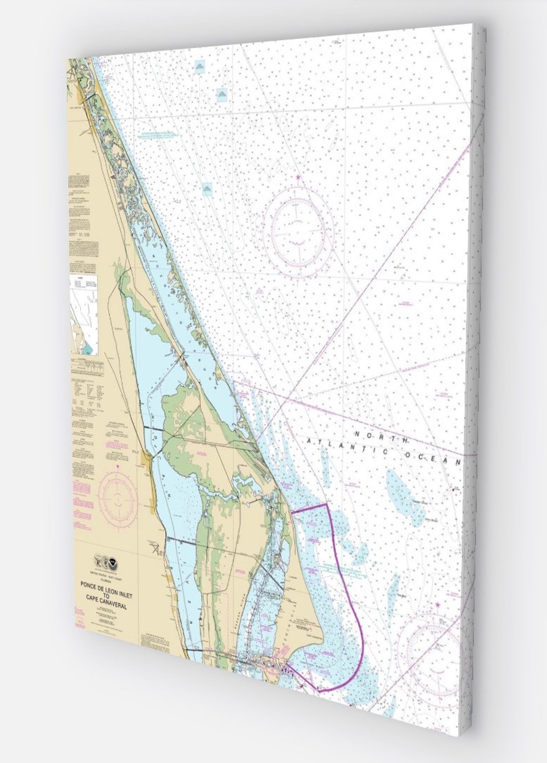 Prince De Leon - Nautical Map / Chart Canvas , Merritt Island Nautical ...