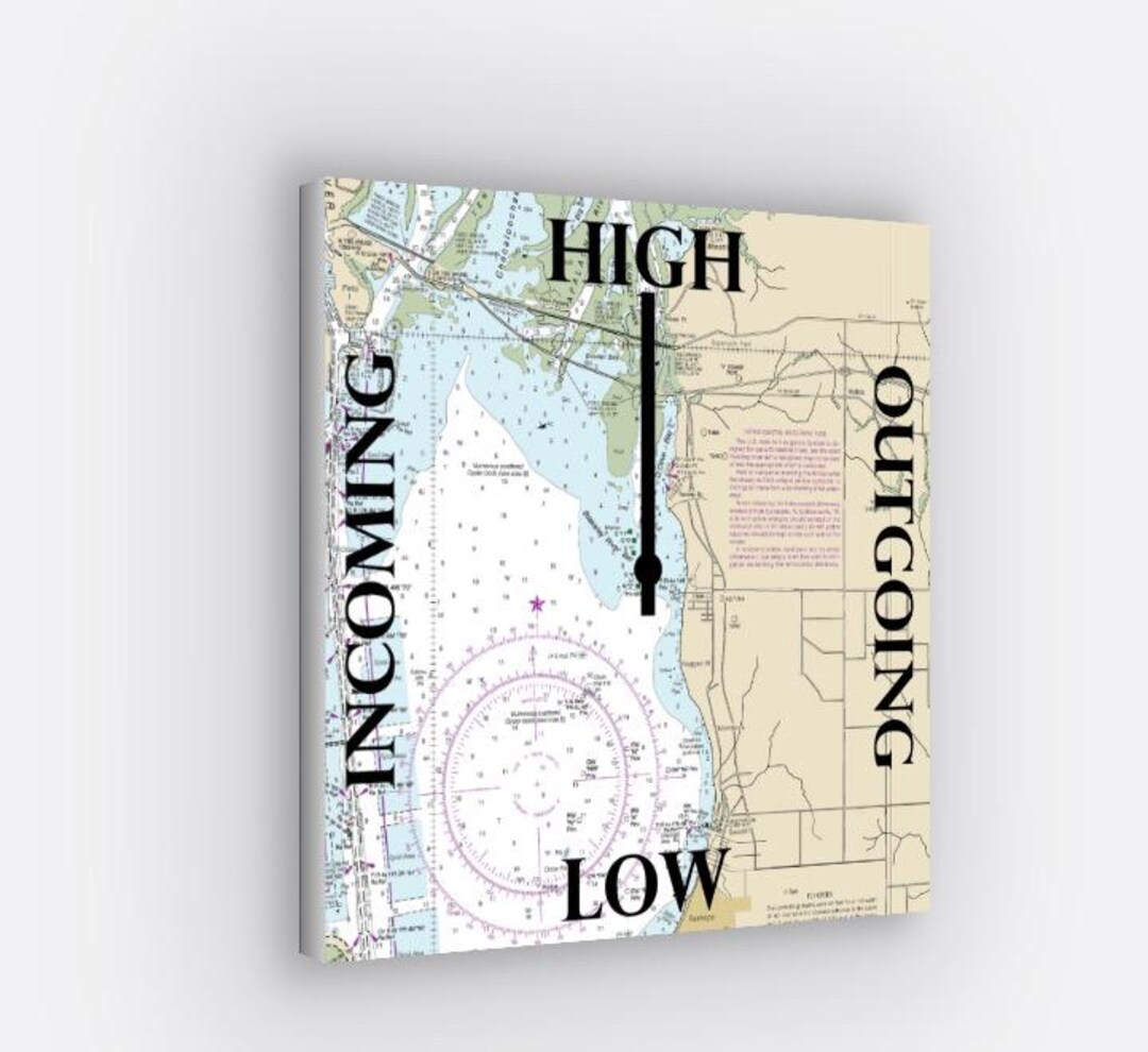 Mobile Bay Alabama Nautical Chart Tide Clocks |all Areas ,custom ...