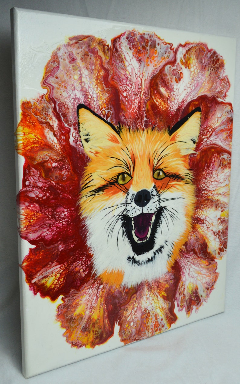 Finnegan Fox Acrylic Fluid Painting Dutch Pour Abstract - Etsy