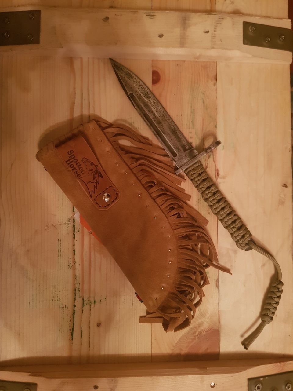 Native American Leather Sheath With Beads sioux Motives - Etsy